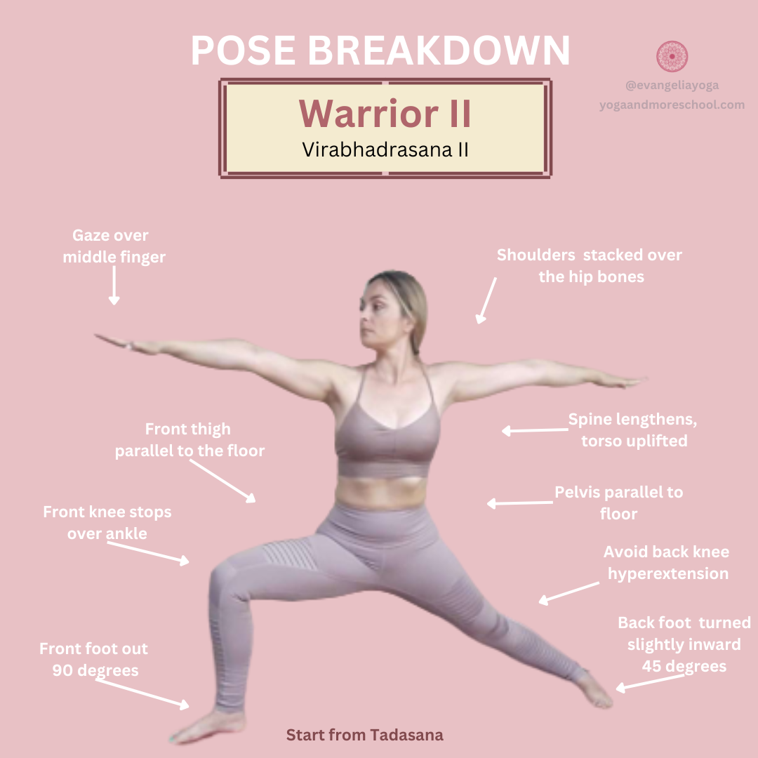 POSE BREAKDOWN - WARRIOR II (VIRABHADRASANA II) – Yoga And More School